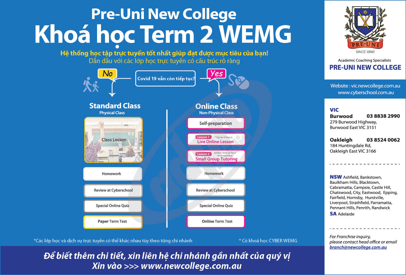 Pre-Uni New College – Giáo dục tốt nhất tại Oakleigh East, Melbourne